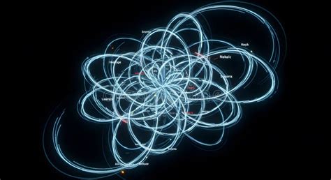 Abstract Light Trails Visualization Of Network Connections And Data Flow Stock Illustration