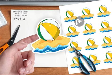 Beach Ball Sticker So Fontsy
