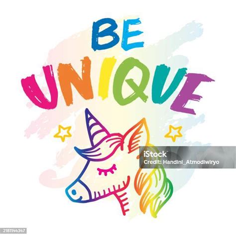 독창적이어야 합니다 유니콘과 함께 손으로 그린 글자 따옴표 벡터 일러스트 레이 션 0명에 대한 스톡 벡터 아트 및 기타 이미지 0명 개념 개념과 주제 Istock