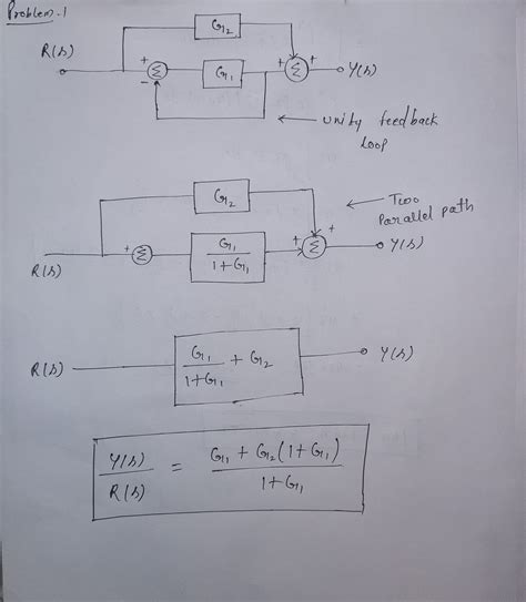 Solved Problem 1 Find The Overall Transfer Function Ts Ysr