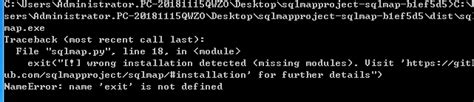 Using Python Package Py2exe To Make Sqlmapexe Problem · Issue 3514