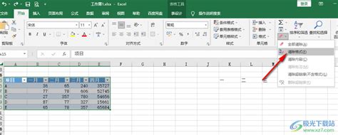 Excel怎么清除表格内容或格式？ Excel清除表格内容或格式的方法 极光下载站