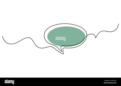 Speech Bubble Continuous Line Icon Stock Vector Image And Art Alamy
