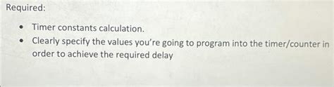 solved homework timer counters solve the following