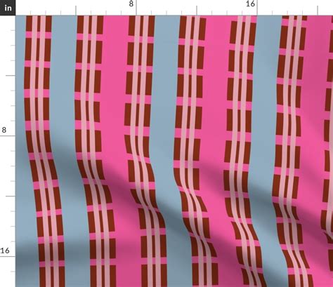Intersection Of Pink Blue Vertical And Fabric Spoonflower