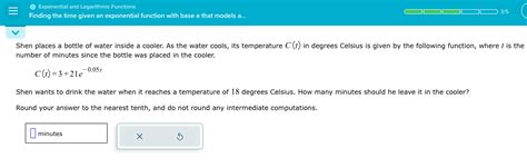 Solved Exponential And Logarithmic Functions Finding The Chegg