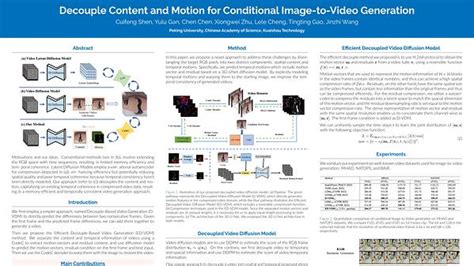 Decouple Content And Motion For Conditional Image To Video Generation Underline