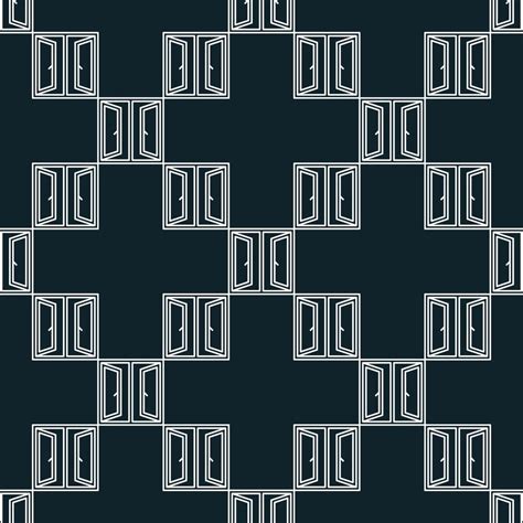 Opened Glass Window Seamless Pattern In Thin Line Style 55182135 Vector Art At Vecteezy