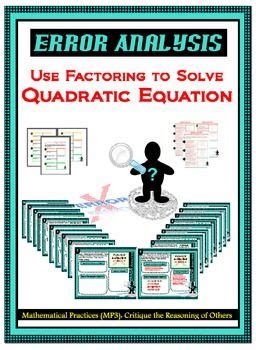 Error Analysis Solving Quadratic Equation By Factoring Artofit