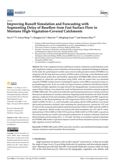 Improving Runoff Simulation And Forecasting With Segmenting Delay Of