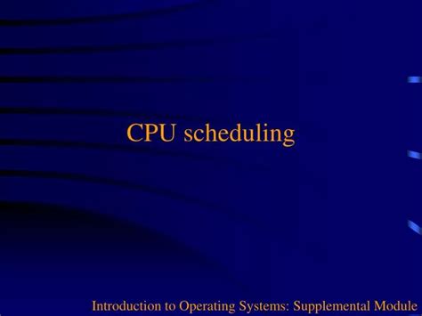 Ppt Cpu Scheduling Powerpoint Presentation Free Download Id 3209821