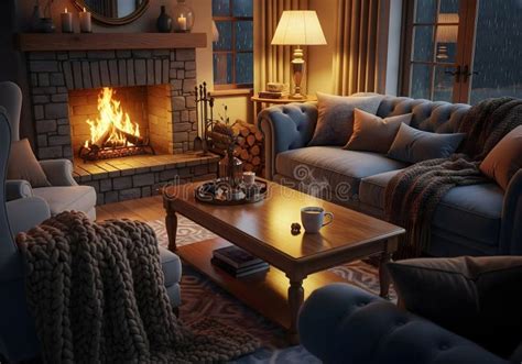 Fireplacescene Stock Illustrations 1 Fireplacescene Stock