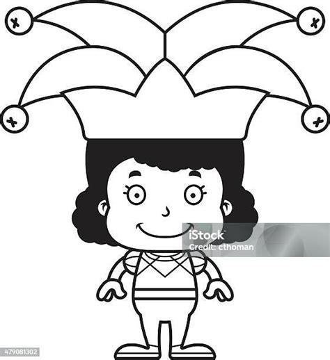 말풍선이 있는 즐거운 시간을 보내면서 웃는 어릿광대 여자아이 2015년에 대한 스톡 벡터 아트 및 기타 이미지 2015년 만화 명랑한 Istock