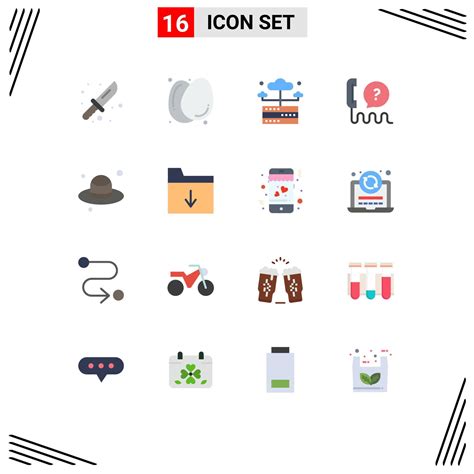 16 Thematic Vector Flat Colors And Editable Symbols Of Brim Service Database Interface Customer