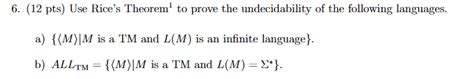 solved use rice s theorem to prove the undecidability of