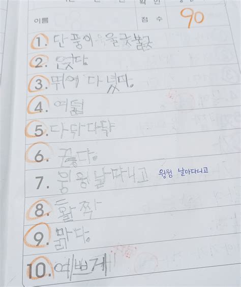 대가 없는 받아쓰기