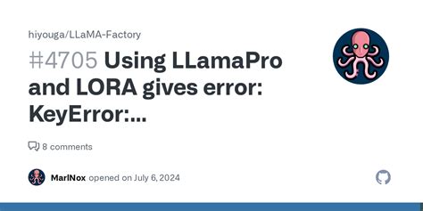 Using Llamapro And Lora Gives Error Keyerror Trainnumlayer