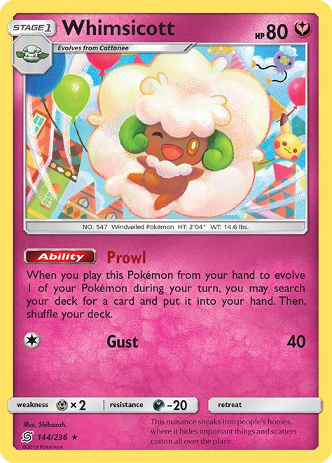 Whimsicott Unified Minds Pokemon Card Pikawiz