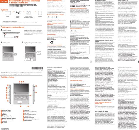 Lenovo Ideapad Ikb X Swsg Cs Ideapad CZ User Manual Czech Safety