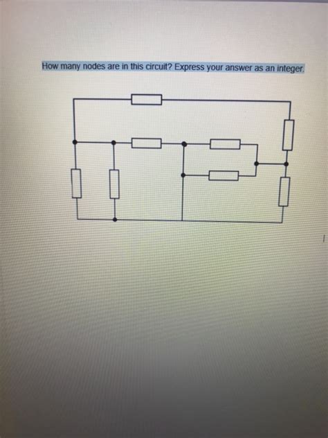 Solved How Many Nodes Are In This Circuit Express Your Chegg