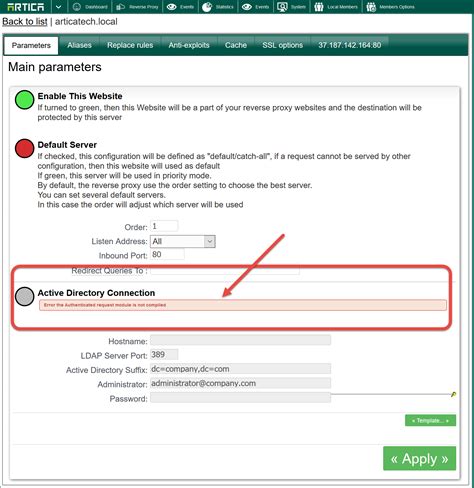 Authenticate Users Trough Active Directory Artica Proxy