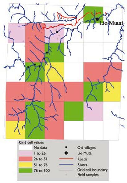Map Showing The Grid Cell Values Derived From A The Ratio Of The Download Scientific Diagram