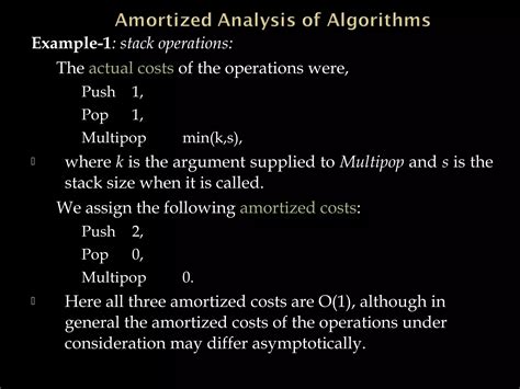 Amortized Analysis Of Algorithms PPT