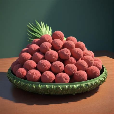 Lychee Fruit Premium Ai Generated Image