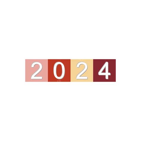 2024 Aesthetic Vector 2024 Number Aesthetic Png And Vector With