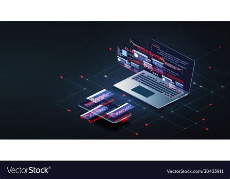 Programming And Software Development Web Page Vector Image