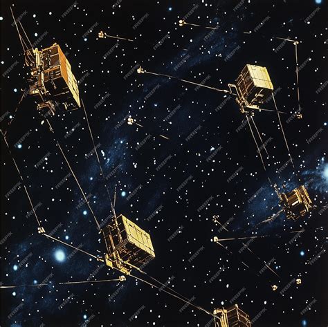 An Artists Rendering Of Multiple Satellites Forming A Satellite