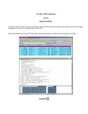 Lab Exploring DHCP Completed Docx IFT TCP IP Routing Lab Exploring DHCP In Order