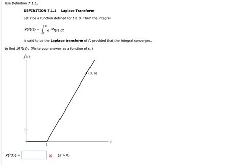 Solved Use Definition 7 1 1 Definition 7 1 1 Laplace