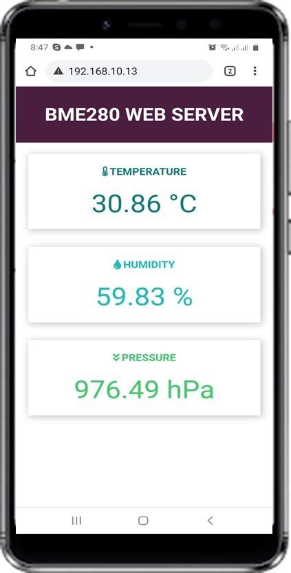 BME Web Server With ESP NodeMCU Weather Station