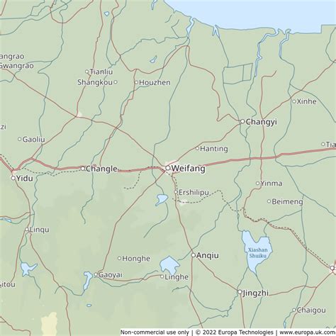 Map Of Weifang China Global 1000 Atlas