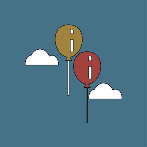 플랫 아이콘 디자인 컬렉션 하늘 벡터에 두 개의 풍선 Ai Eps Uidownload