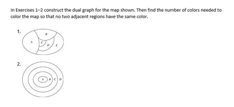in exercises 1 2 construct the dual graph for the map