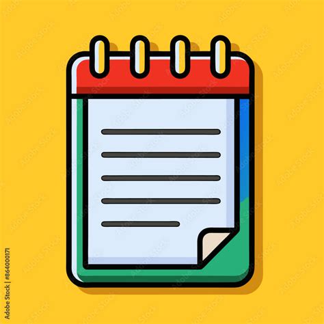 Stock Vektorgrafik „notepad Clipart Cartoon Illustration Drawing