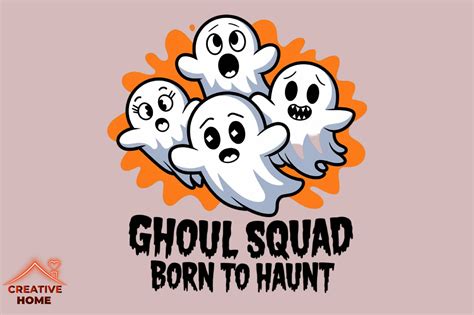 Ghoul Squad Born To Haunt Watercolor Cli Graphic By Creative Home Creative Fabrica