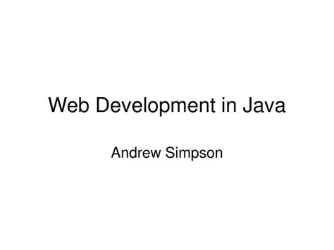 PPT Web Development In Java PowerPoint Presentation Free Download ID 3845487