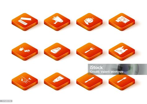 오염 행성 크림 화장품 튜브 바다 식기 세척액 병 일회용 플라스틱 나이프 포크 숟가락 및 죽은 새 아이콘의 설정 문제 벡터 3차원 형태에 대한 스톡 벡터 아트 및 기타