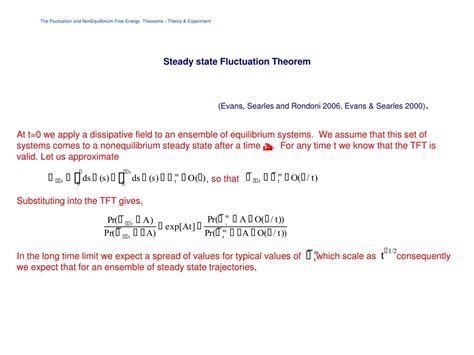 Ppt The Fluctuation And Nonequilibrium Free Energy Theorems Theory And Experiment Powerpoint