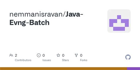 Github Nemmanisravanjava Evng Batch