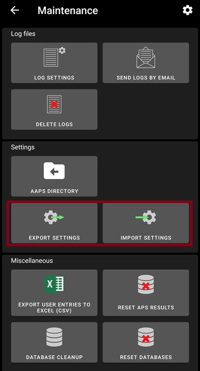 creating and restoring back ups — androidaps 3 3 documentation