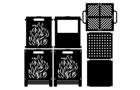 Fire Pit Firebbq Barbecue Dxfsvg Files For Etsy