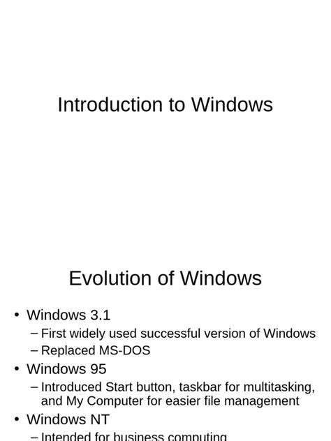 Introduction To Windows Pdf Window Computing Windows 2000