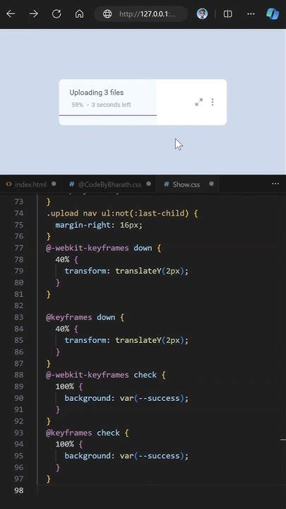 Day 098 🤯micro Css Upload Animation Coding Frontend Uidesign