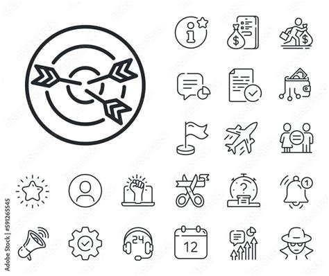 Marketing Targeting Strategy Symbol Salaryman Gender Equality And Alert Bell Outline Icons
