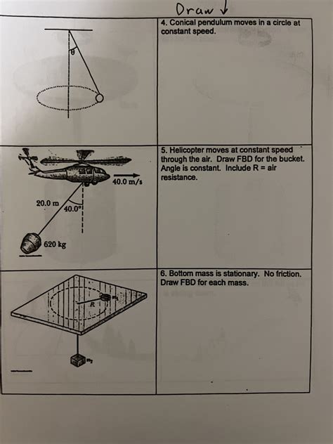 [solved] reach object below draw a clear free body force diagram