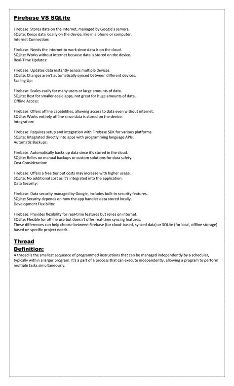 Firebase Vs Sqlite Summary Skill Development Llb 116 Firebase Vs Firebase Vs Sqlite Summary Skill Development Llb 116 Firebase Vs